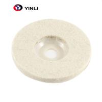 China 100mm 12mm Thick Wool Felt Polishing Wheel for Metal Glass Stone for sale