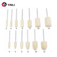 China Conical Mounted Felt Polishing Bobs 2.38mm Shank Wool Felt Buffing Tools for Metal Grinding for sale