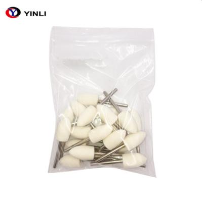 China 30mm Cylindrical Wool Felt Polishing Bob 3mm 6mm Shank for Glass Polishing for sale