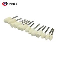 China 3mm Shank Mounted Point Wheel Abrasive Mounted Points With Pure Felt for sale
