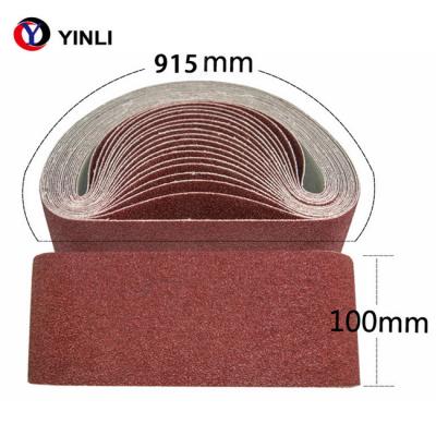 China 27PCS 3x18 Inch 40-400 Grit Aluminum Oxide Sanding Belt Set for Stainless Steel Metal Polishing for sale