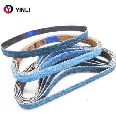 China Zirconia Sanding Belt 10x330mm 20x520mm for Stainless Steel Grinding Polishing Grit P40-P600 for sale