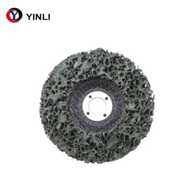 China 4 Inch 14mm Thick Clean and Strip Disc Black Fiberglass Backing for Paint Rust Removal for sale