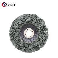 China 4 Inch 14mm Thick Clean and Strip Disc Black Fiberglass Backing for Paint Rust Removal for sale