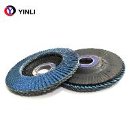 China 4.5 Inch Zirconia Flap Disc T27 T29 Blue Cool Grinding for Metal 115x22mm for sale