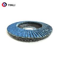 China 4.5 Inch Zirconia Flap Disc T27 T29 Blue Cool Grinding for Metal 115x22mm for sale
