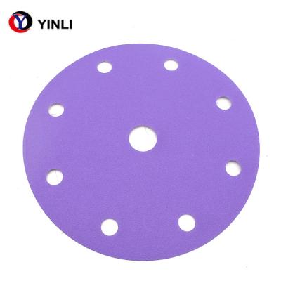China 125mm PET Film Aluminium Oxide Sanding Discs 80 Grit 5 Inch Abrasive for sale