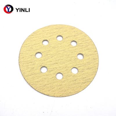 China 5 Inch Aluminum Oxide Hook and Loop Sanding Discs 60-1000 Grit for Auto Body Metal Wood for sale