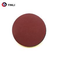 China Red Orbital Aluminum Sanding Disc 80 Grit Hook and Loop Sandpaper 5 Inch 100 Pcs for sale