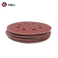 China 100mm 60 Grit Aluminum Oxide Hook and Loop Sanding Discs for Car Bodywork Surface Grinding for sale