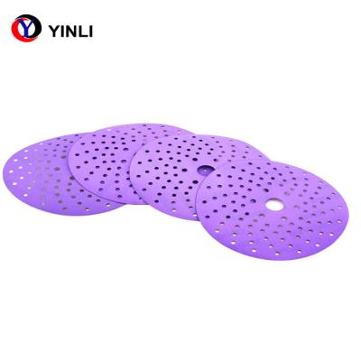 China Round PET Film Zirconia Sanding Disc 150mm 240 Grit for Auto Body Work for sale