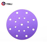China 6 Inch 150mm Polyester Film Zirconia Sanding Disc 9 Holes 15 Holes for Auto for sale