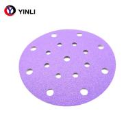 China 6 Inch 150mm Polyester Film Zirconia Sanding Disc 9 Holes 15 Holes for Auto for sale