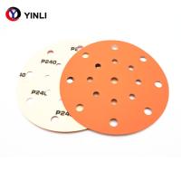 China 5 Inch Orange Ceramic Sanding Disc Aluminium Oxide P40-P600 for Auto for sale