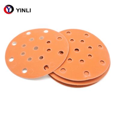 China 5 Inch 150 Grit Ceramic Sanding Disc PET Film Hook and Loop Orbital Sandpaper for Wood Metal for sale