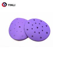China 8 Holes 125mm Purple Sanding Disc 240 Grit for Car Body Putty Sanding for sale