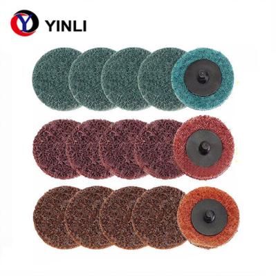 China 2 Inch 50mm Quick Change Abrasive Discs Nylon Roll Lock Sanding Discs 36-220 Grit for sale