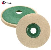 China 4 Inch 100x16mm Wool Felt Wheel Disc for Mirror Polishing 11.5mm Thick for sale