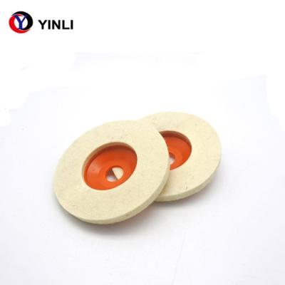 China Natural Wool Hard Density Felt Polishing Wheel 80mm for Metal Grinder for sale