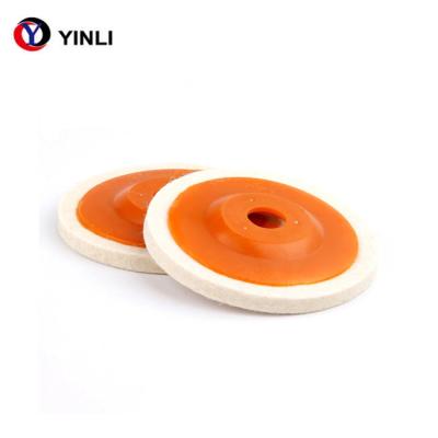 China Wear Resistant Wool Felt Polishing Wheel 150mm Diameter 2850RPM for Metal Glass for sale