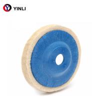 China Industrial 100% Wool Felt Polishing Wheel 125mm 5 Inch for Glass Edge Grinding for sale
