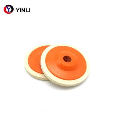 China 100% Wool Felt Polishing Wheel 4 Inch Soft Buffing Disc for Glass Metal 100mm for sale