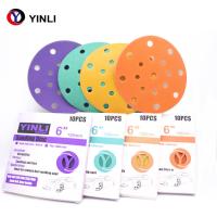 China 5 Inch 125mm 8 Hole Hook and Loop Sandpaper Set Wet Dry 80 to 600 Grit for sale