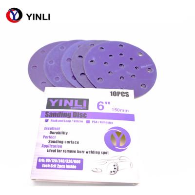 China 150mm 240 400 600 Grit Dry Grinding Sandpaper Set Sanding Discs 6 Inch for sale