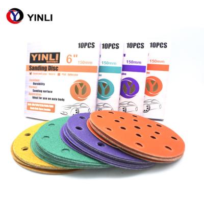 China 6 Inch 150mm Sandpaper Set 20 to 600 Grit for Automotive Metal Polishing for sale