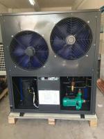 China Horizontal fan 19 KW air source heat pump water heater; built-in water pump for sale