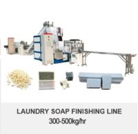 China Hot sale soap making machine 500 kg per hour laundry bar soap making machine. soap finishing line for sale