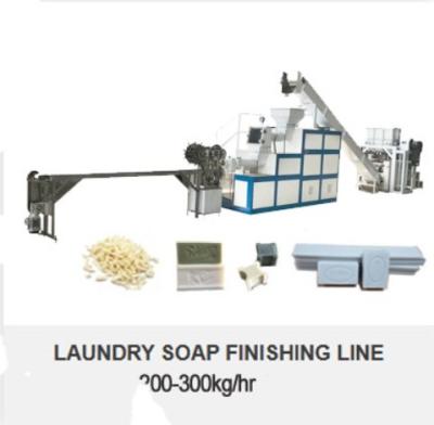 China Small scale 200-300 kg per hour laundry bar soap finishing line basic soap noodle for sale