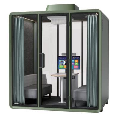 China Soundproof Outdoor Meeting Pods Waterproof Garden Office Booth With LED Lights for sale