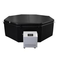 China Polygon Foldable Ice Bath Tub 3m Big Inflatable Pool For 2HP Chiller Capacity for sale