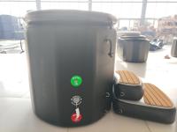 China Portable Vertical Round Ice Bath Barrel Outdoor Cold Plunge Tub for sale