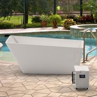 China Freestanding Acrylic Cold Plunge Tub Chiller 0.8/1/2HP Uv Disinfection For Adult for sale