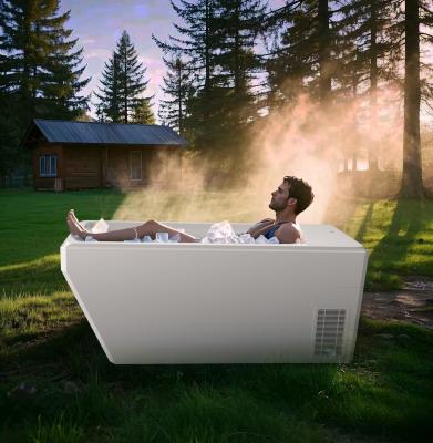China All In One Ice Bath Chiller Machine 610W With Wifi App Control Acrylic Insulated Cover for sale
