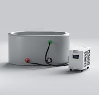 China Commercial Ice Bath Tub Rectangular With Chiller One Recovery Barrel for sale