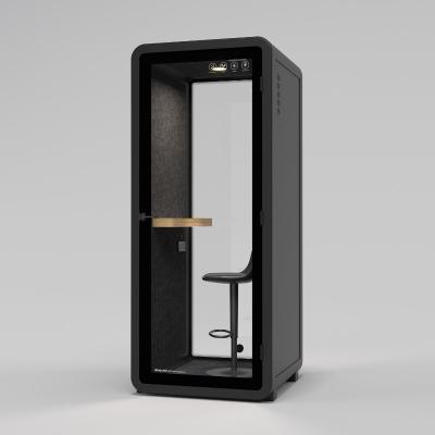 China Efficient Black Soundproof Meeting Pods Portable For Workspaces Meeting for sale