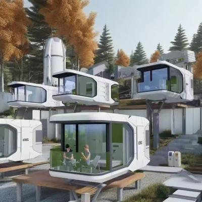 China Luxury Outdoor Office Pod 2 Bedroom Commercial Space With Kitchen Steel Structure for sale