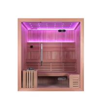 China Traditional Steam Sauna Rooms Indoor Square Design 4 Person Sauna Room for sale