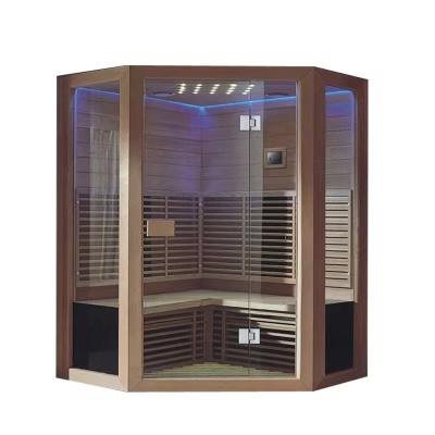 China Wooden Soundproof Spa Sauna Steam Room Finnish Steam Room 1-6 People for sale