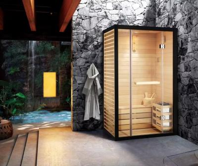China Single Person Steam Sauna Rooms 3.5KW 110V/220V With Tempered Glass Door for sale