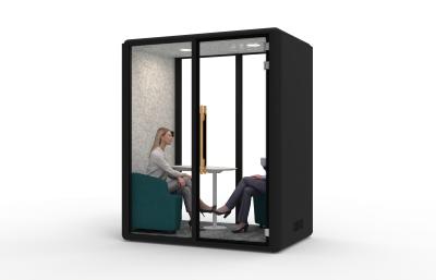 China 2 Person Office Soundproof Phone Booth Quality Office Meeting Phone Booth Acoustic Pod for sale