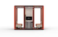 China Hot Selling Cheap Prefabricated Soundproof Outdoor Residential Prefab House Wood Small Movable Glass Isolated Mobile Office Pod for sale