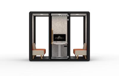 China Hot Selling 6 people  Cheap Prefabricated Soundproof Outdoor Residential Mobile Chatting Office Pod for sale