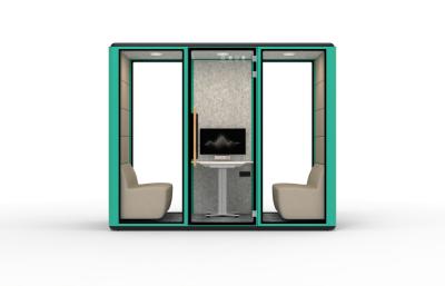 China Hot Selling 6 people  Cheap Prefabricated Soundproof Outdoor Residential Mobile Chatting Office Pod for sale