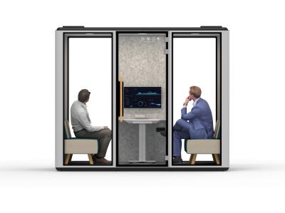 China 2023 Aluminum Material Acoustic Meeting Booth Movable Movable Silence Pods for sale
