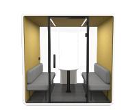 China Small Aluminum Metal Prefabricated Telephone Booth, Modular Micro Customized Soundproof House Meeting Room for sale