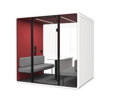 China Four Person  Telephone Booth, Modular Micro Customized Soundproof House Meeting Room for sale